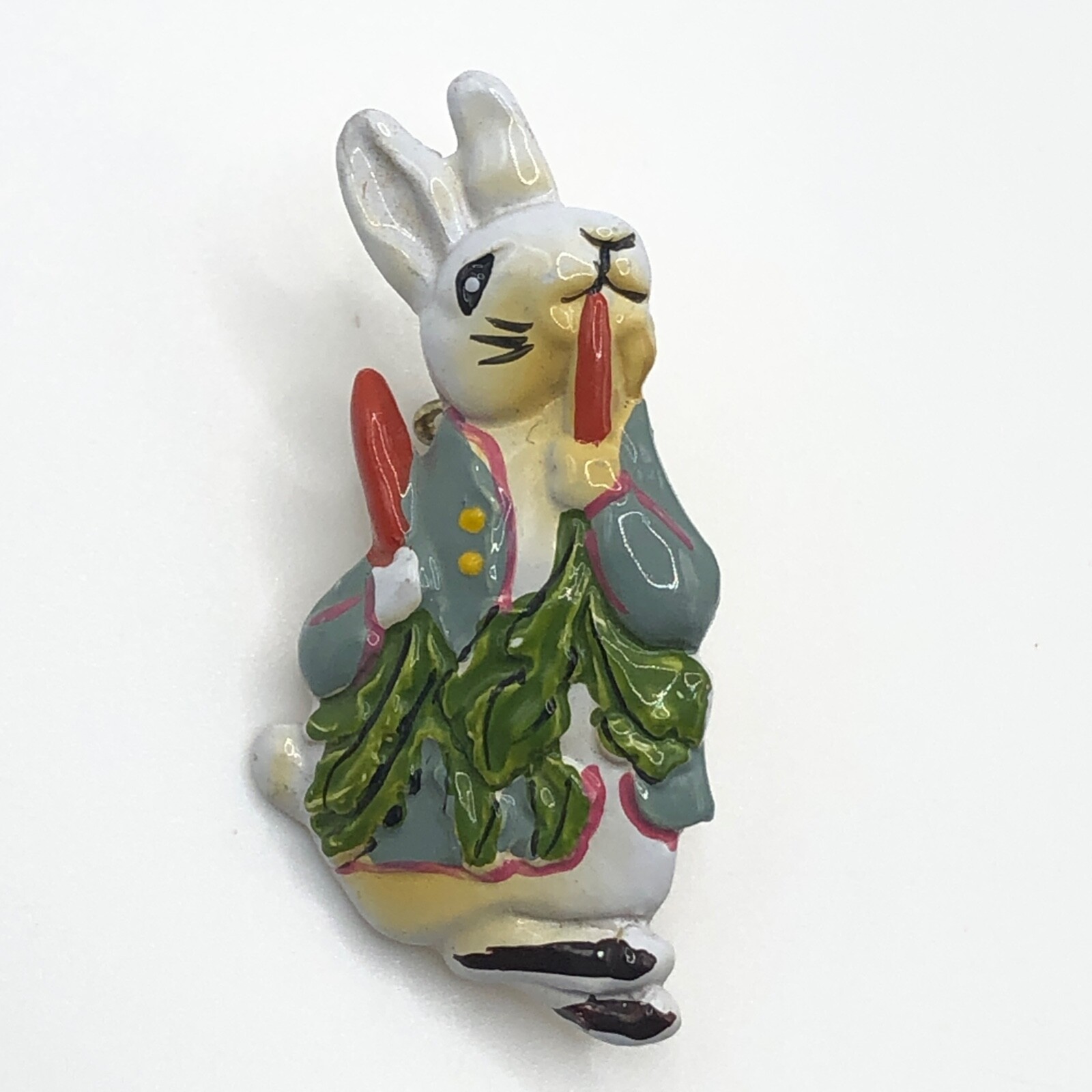 Peter Rabbit Brooch Pin Bunny Rabbit Carrots Easter H… - Gem