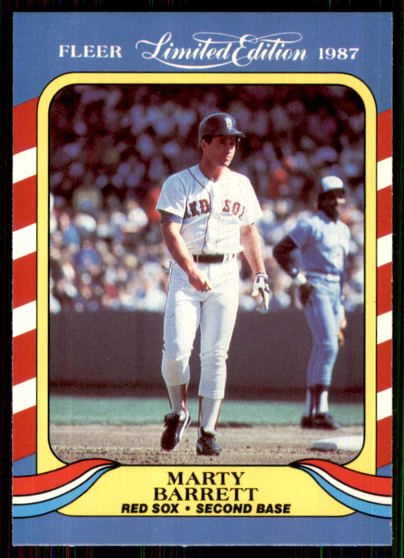 1987 Fleer Limited Edition Marty Barrett Boston Red Sox #2 | eBay