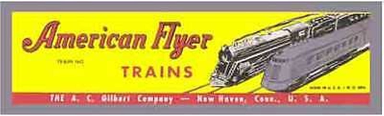 AMERICAN FLYER TRAINS SET BOX LABEL WO5016 ADHESIVE STICKER S Gauge ...
