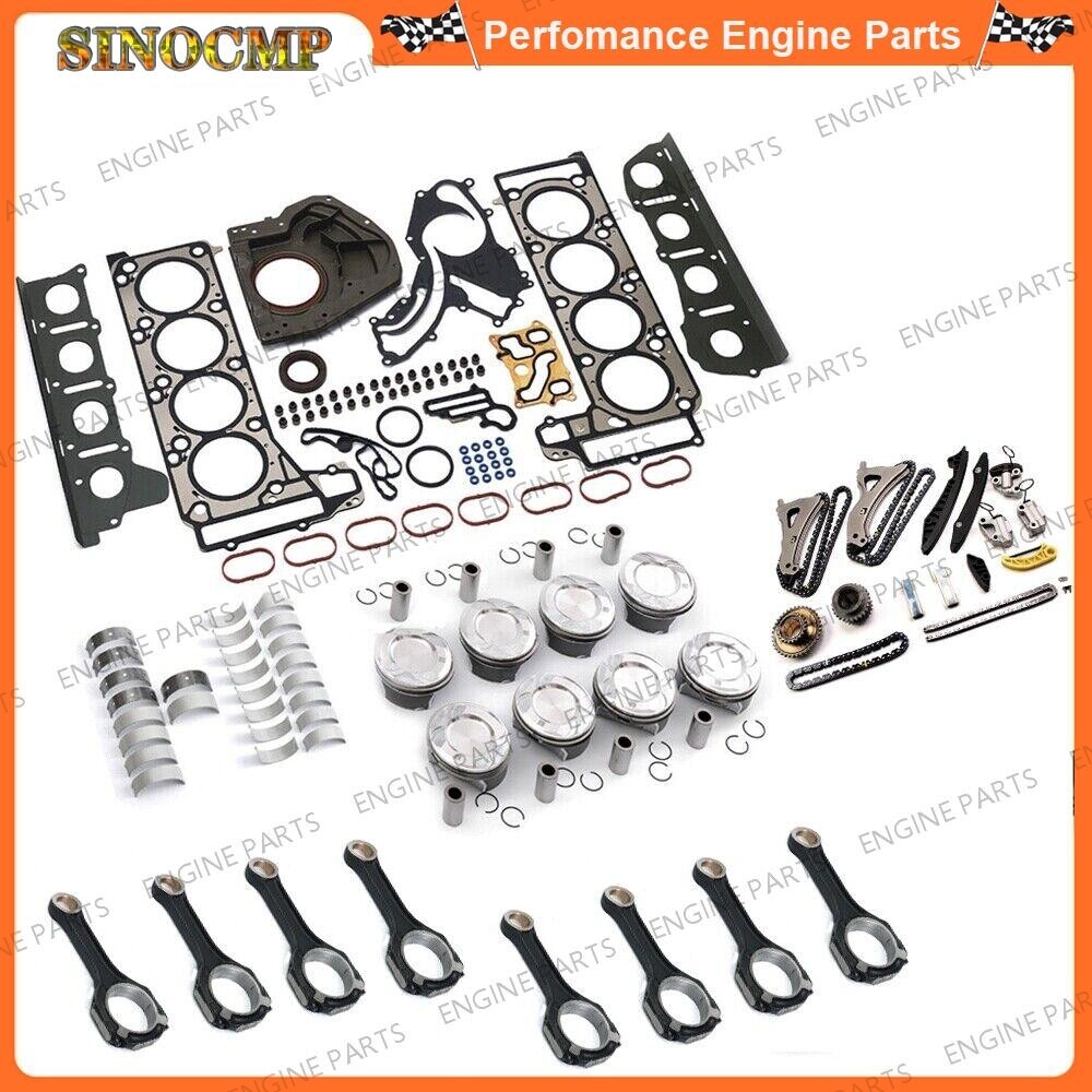M278 Engine Rebuilding Kit w/ Timing Chain Set & 8X Con Rods for ...