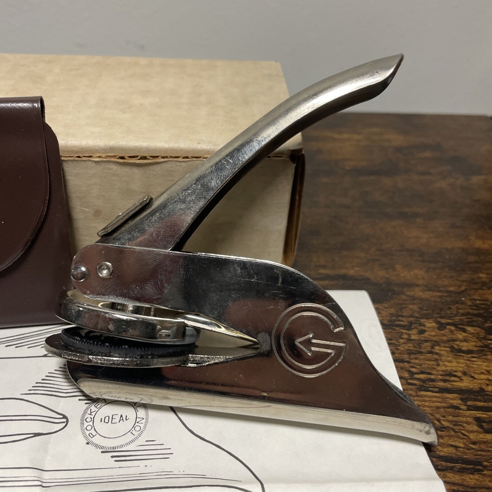 IDEAL Pocket Seal 1 Corporate Notary Embosser Stamp 1988 KALE ...
