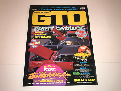 2000 The Paddock GTO Parts Catalog Classic Hot Rod Car High Performance ...