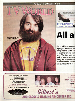 TV WORLD Magazine March 1-7 2015 Will Forte The Last Man on Earth ...