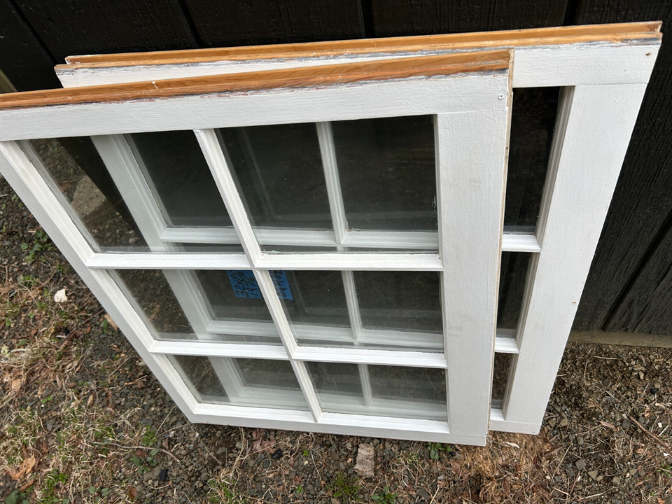 2 - 32 x 26 Vintage Window bottom sashes old 6 pane Frame 1976 Arts ...