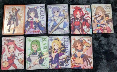 Princess Connect Wafer Card Set with 9 Characters like Pecorine and ...
