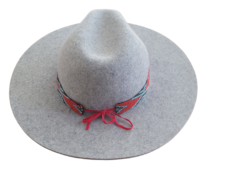 Western Seed Beaded Hat Band Fit Cowboy Hatband Red Turquoise Hat Band ...