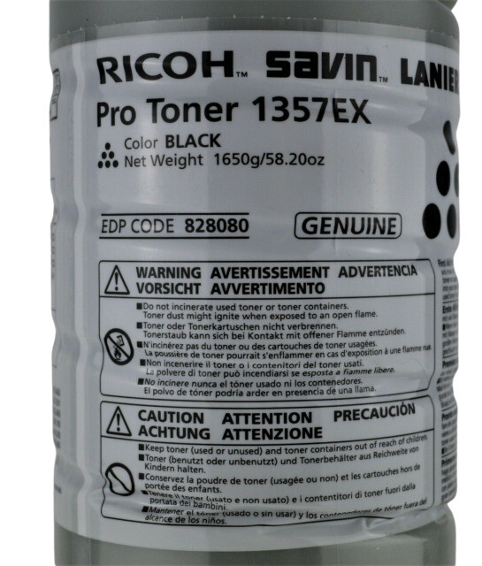 Ricoh Savin Lanier 828080 Black Toner Cartridges for Pro 1357EX (3 ...