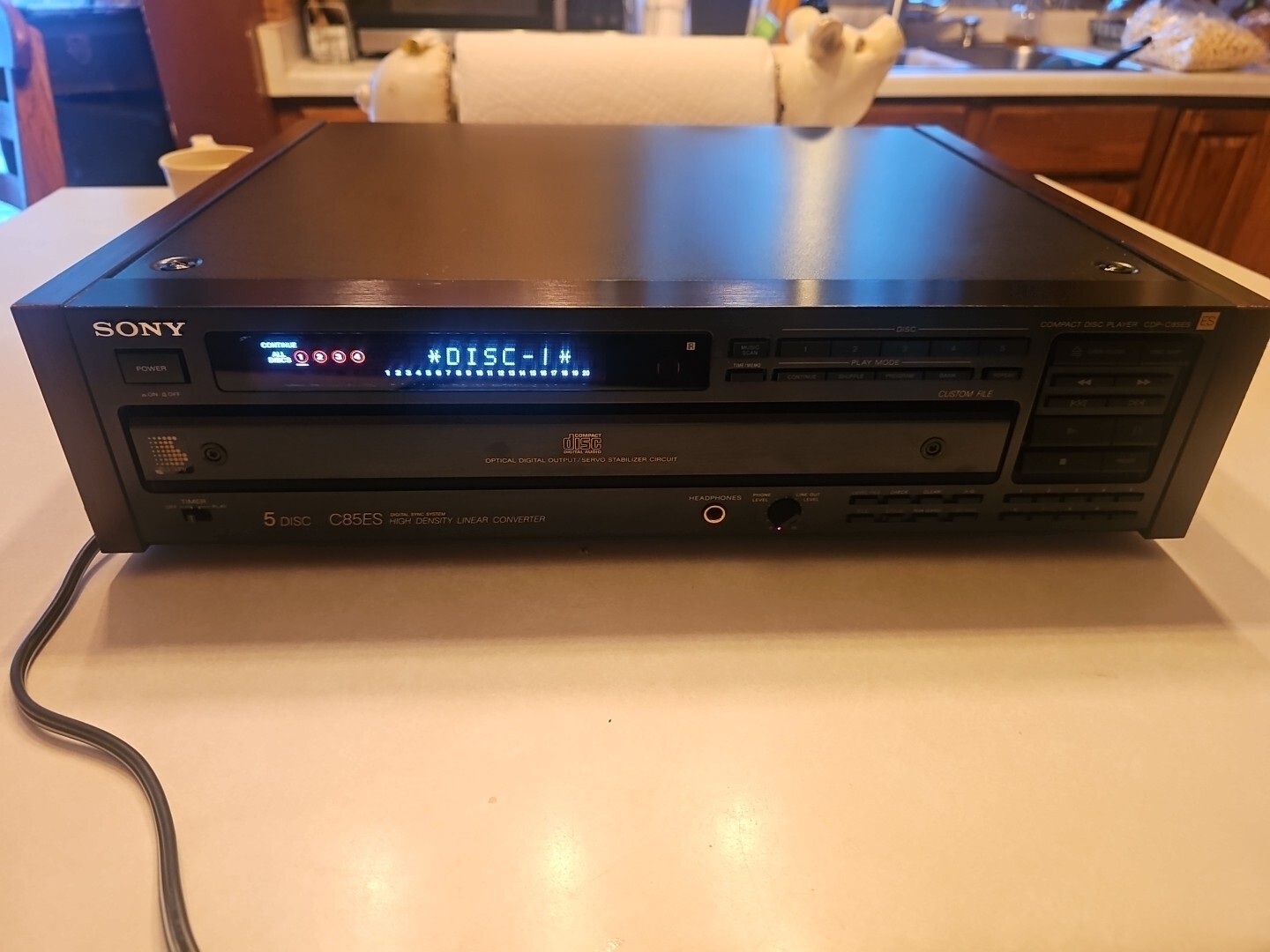 SONY C85ES 5 DISC CD PLAYER CHANGER HIGH DENSITY LINEAR CONVERTER DSS ...