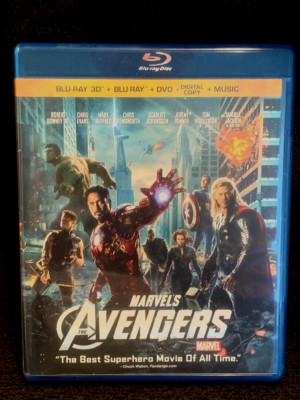 Marvel's The Avengers * Blu-Ray 3D/Blu-Ray/DVD * Paperwork included ...