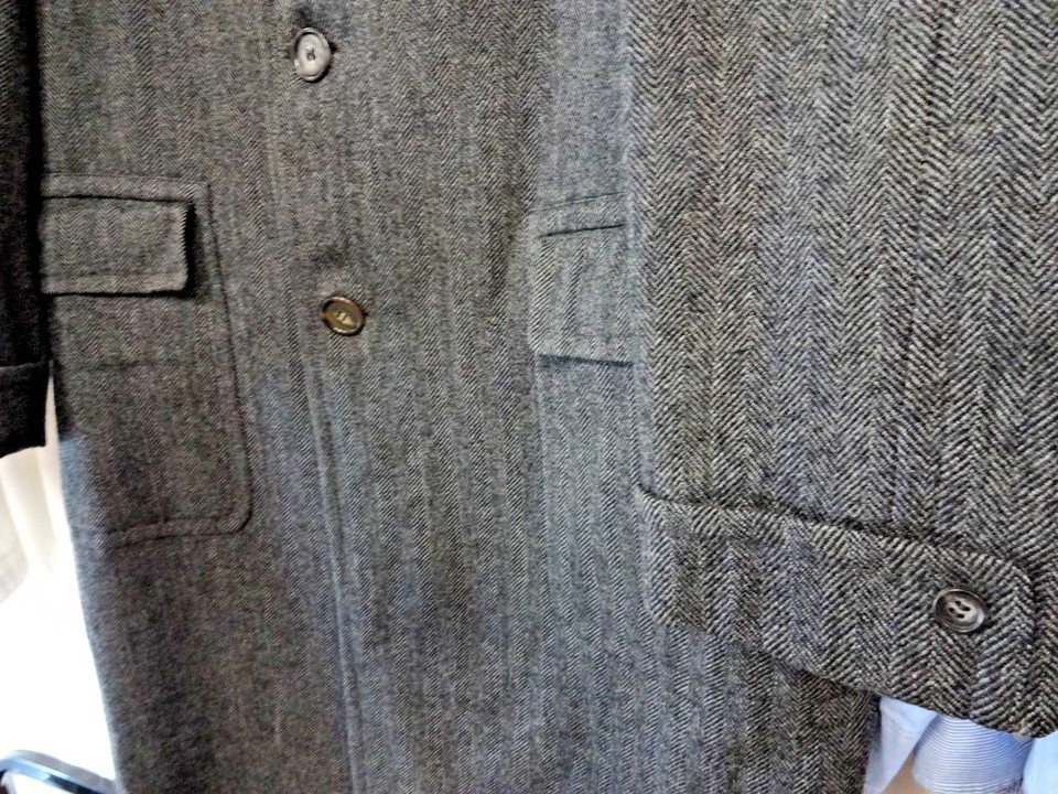 Vintage Mt Rock Clothiers Cheviot Wool Over Coat Top Coat 1950s Retro ...