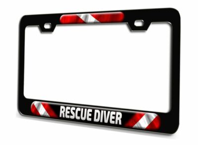 RESCUE DIVER Scuba Diving Bl Steel License Plate Frame | eBay