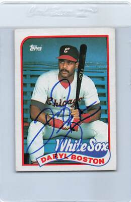 1989 Topps #633 Daryl Boston White Sox Signed Auto *F7079 | eBay