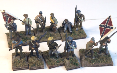 MUSKET MINIATURES- CIVIL WAR- CONFEDERATE ARMY - 22mm Painted White ...