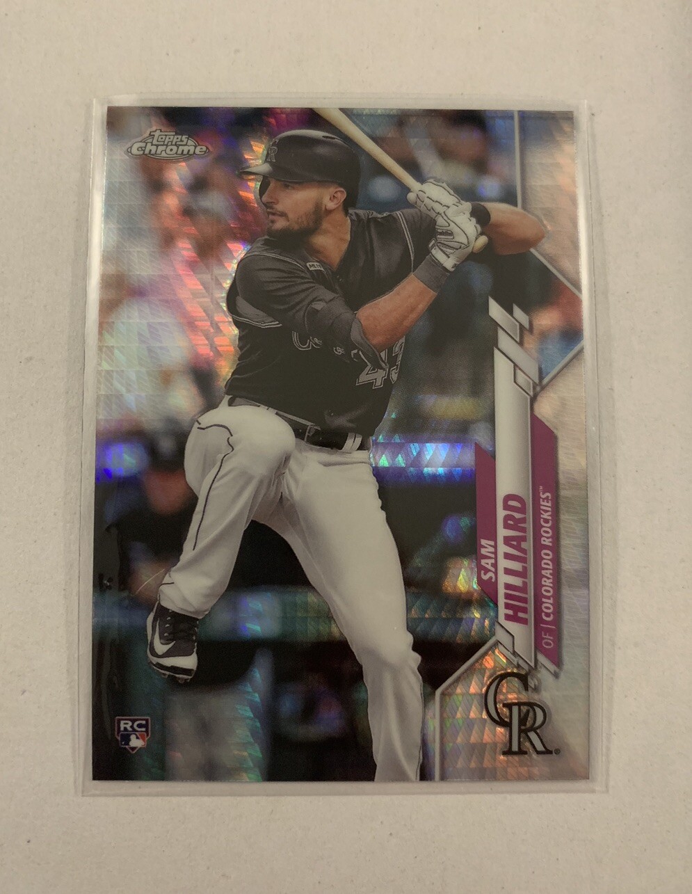Sam Hilliard 2020 Topps Chrome Rookie Prism Refractor #67 Rockies ...