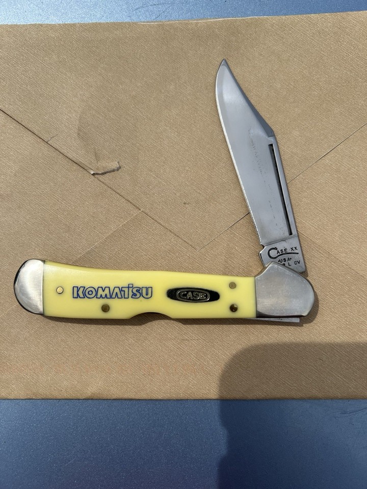 Case XX USA yellow Linerlock Copper Lock,3154L CV Lock Blade, Excellent ...