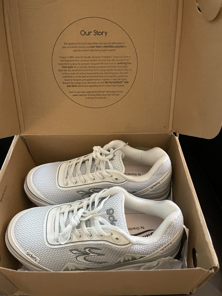 Gravity Defyer Gdefy Men’s Size 8 Mighty Walk White/Silver Walking ...