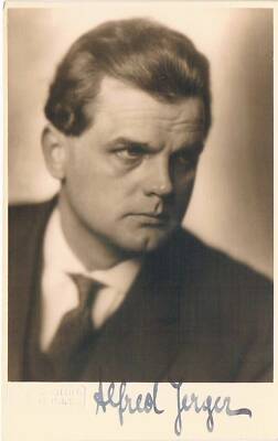 Alfred Jerger 1889-1976 autograph signed postcard photo 3.5"x5.5 ...