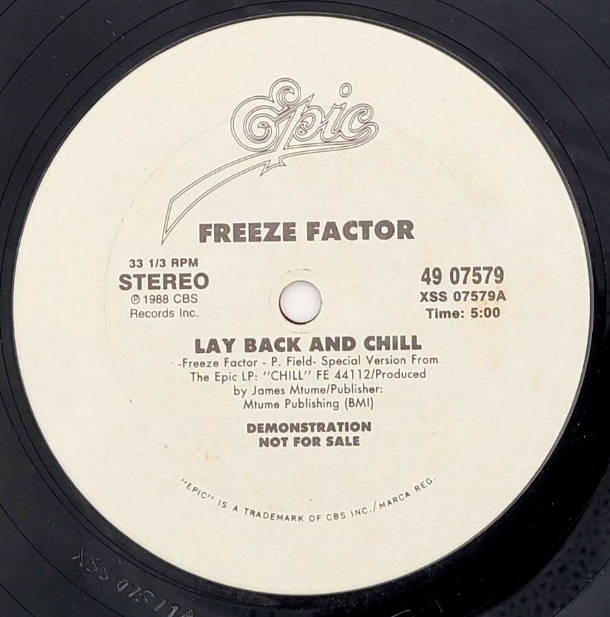FREEZE FACTOR - LAY BACK AND CHILL - HIP HOPL 12' / *PROMO* | eBay