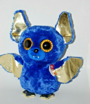 Ty Beanie Boos Blue Bat Ozzy Metallic Gold Wings Feet 10" NEW MWMT | eBay