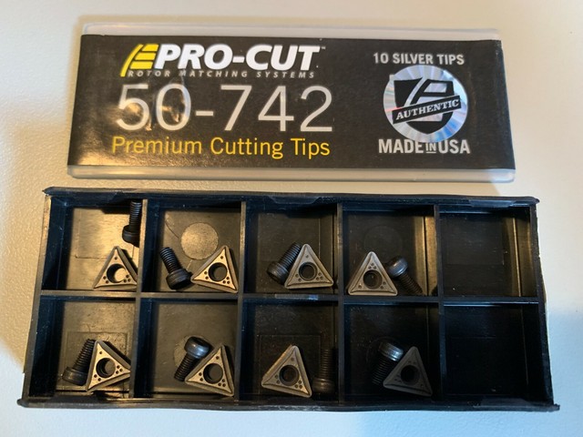 Genuine PRO-Cut Brake Lathe Bits 50-742 10 Silver Cutting Tips for sale ...