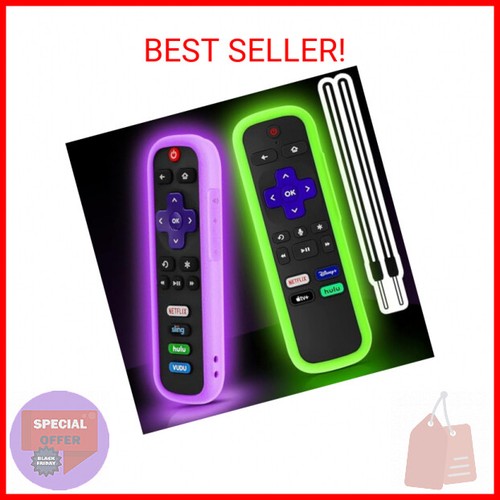 2 Pack Remote Cover for Roku, Battery Cover for TCL Roku Smart TV ...