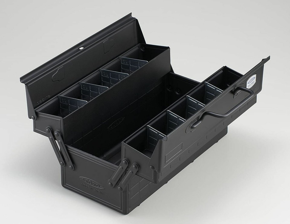 TOYO Steel 2 stage tool box ST-350 BK2 Matte BK black New | eBay