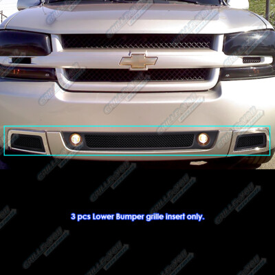 Fits 2006-2009 Chevy Trailblazer SS Bumper Stainless Black Mesh Grille ...