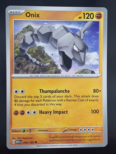 Onix 095/165 Uncommon Non Holo Pokemon 151 2 | eBay