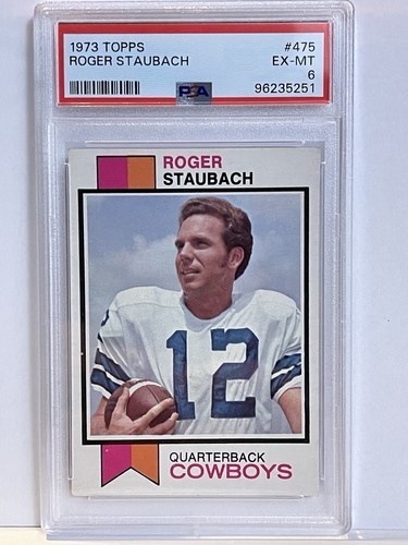 1973 Topps Football - #475 Roger Staubach - Dallas Cowboys - PSA 6 EX ...