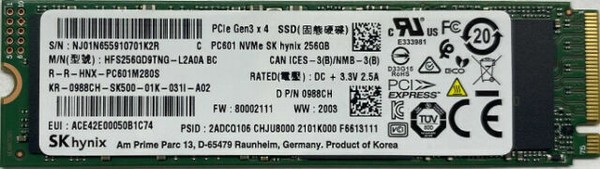 SK Hynix 256GB M.2 NVMe Internal SSD (HFS256GD9TNG-L2A0A) for sale ...