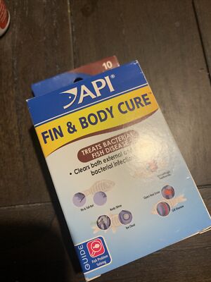 API Fin & Body Cure 9 Packets Treats Freshwater Fish Bacterial Disease ...