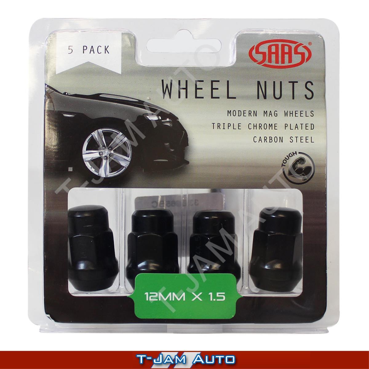 SAAS Wheel Nuts Bulge 12x1.5 Blk 35mm 4x5PK for Daihatsu Charade Pre 1985 | eBay Australia