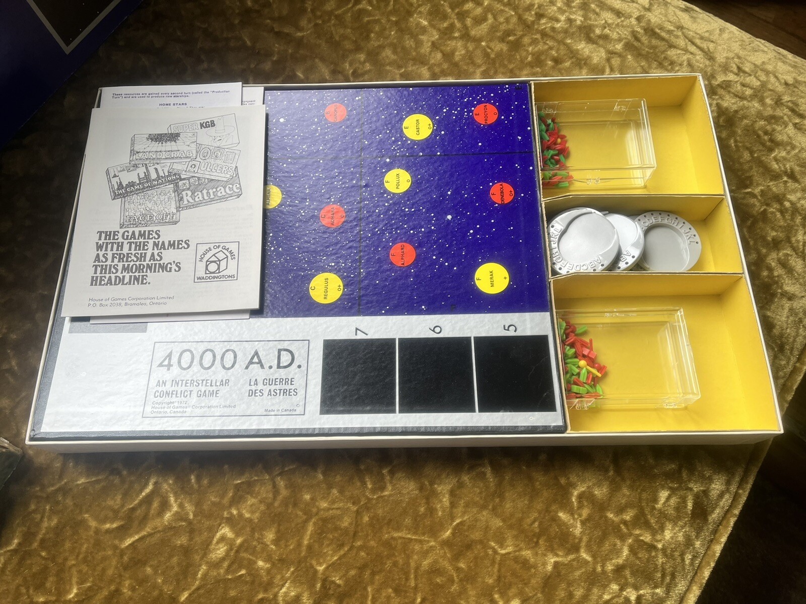 L'AN 4000 A.D. Interstellar Conflict Board Game Waddingtons House of ...