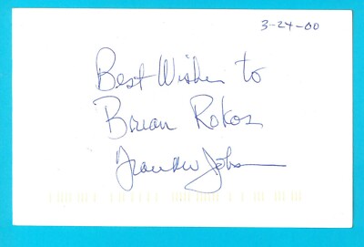 Dr. Frank Jobe Autographed Postcard -Pioneered Tommy John Surgery ...