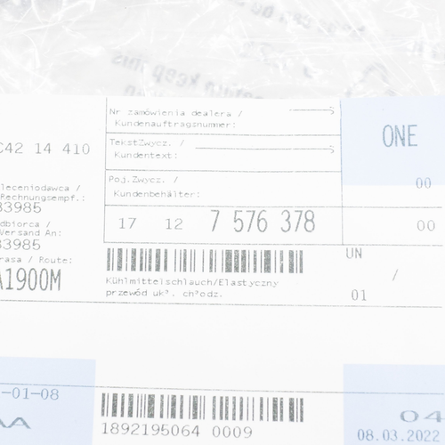 NEW BMW X5 E70 RADIATOR WATER COOLANT HOSE 17127576378 ORIGINAL | eBay