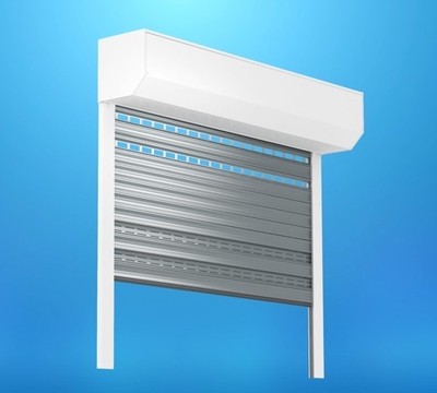 Rolltor mit Motor Garagentor Aluminium Kasten bis 4,5m Breite Lamellen ...