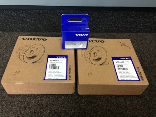 GENUINE VOLVO V70 S60 S80 REAR BRAKE DISCS DISC & PADS 31471821 ...