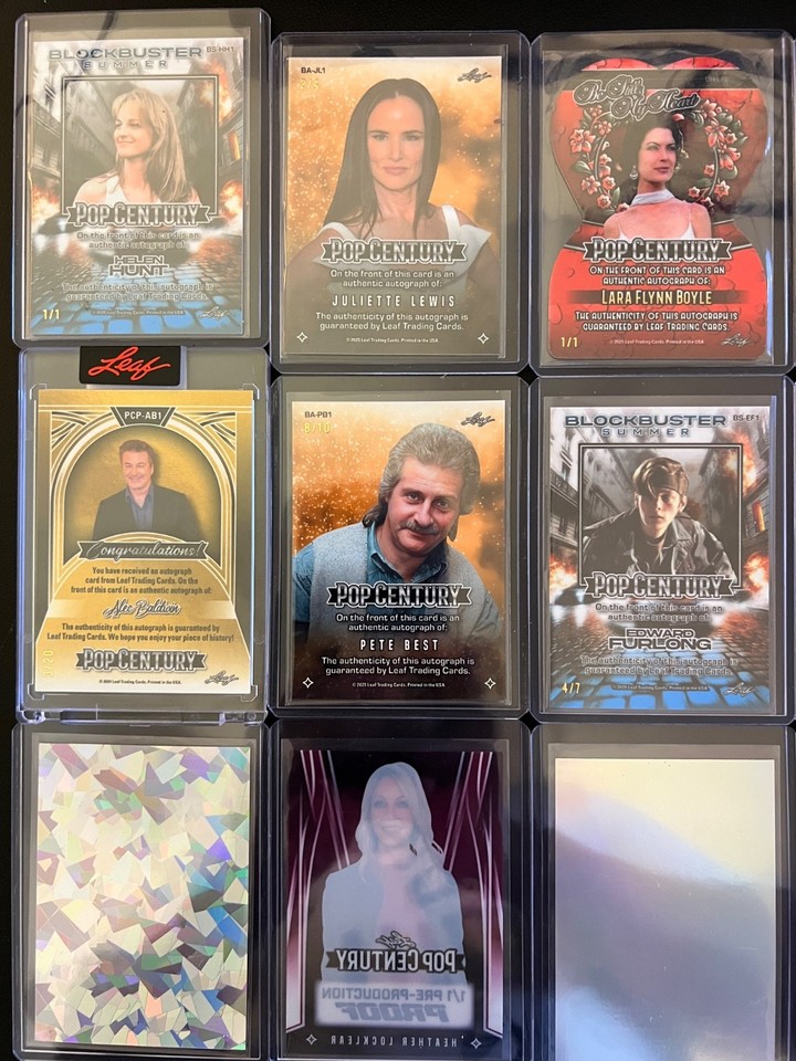 Leaf Pop Century Autograph + 1/1 Proof Mega Lot ⭐ Celebrity Auto Cards & Swatch | eBay