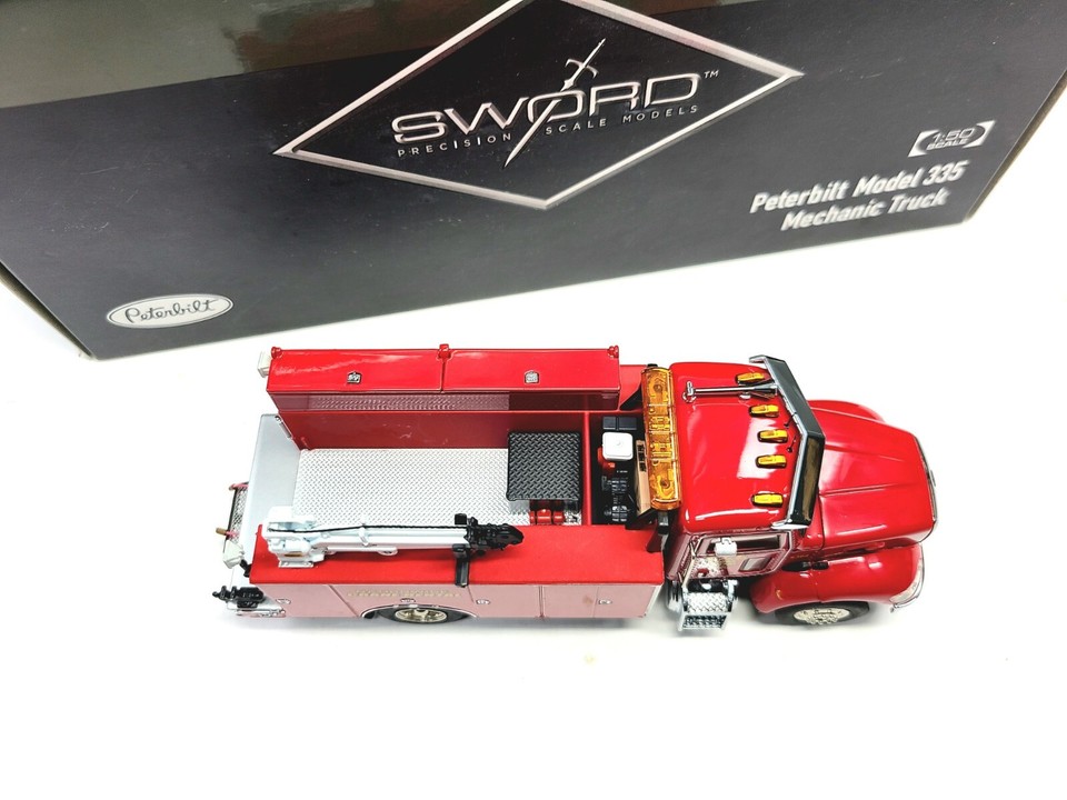 Peterbilt 335 Mechanic Service Truck All Crane Sword 1:50 Scale #SW2045 ...