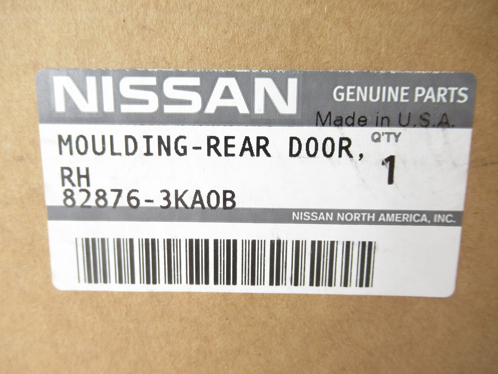 Genuine OEM Nissan 82876-3KA0B Passenger Right Sd Rear Lower Rocker ...
