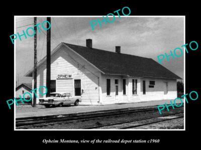 OLD 8x6 HISTORIC PHOTO OF OPHEIM MONTANA THE RAILROAD STATION c1960 | eBay