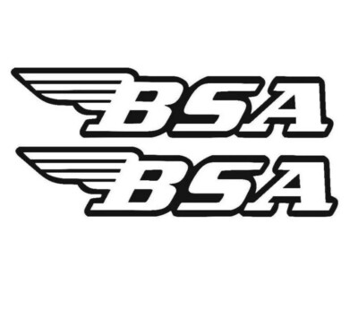TANK DECAL STICKERS X2 (compatible with BSA MOTORCYCLES) Outline Design ...