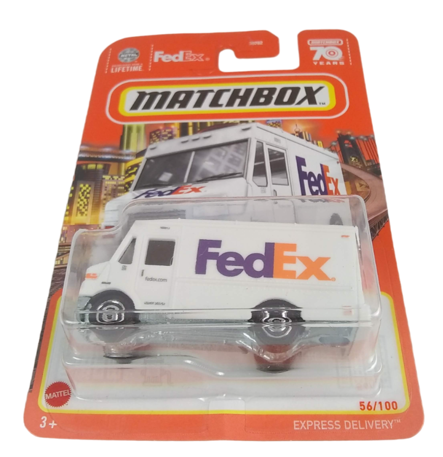 FedEx Express Delivery Matchbox Die Cast Parcel Mail Truck Van 1:64 ...