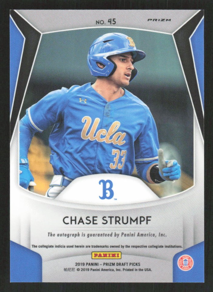 2019 Panini Prizm Draft Picks Chase Strumpf Auto Autographs Prizms AU ...