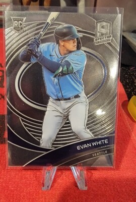 EVAN WHITE~ 2021 PANINI SPECTRA BASEBALL RC ROOKIE SILVER BASE PRIZM ...