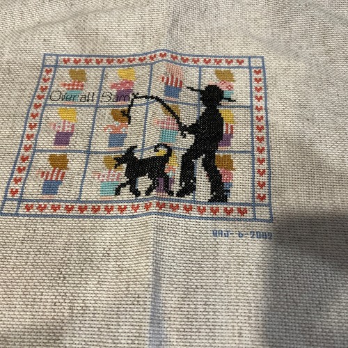 Overall Sam Completed Unframed Cross Stitch | eBay