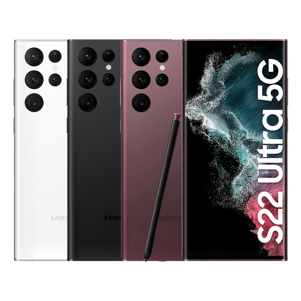 NEW SAMSUNG GALAXY S22 ULTRA UNLOCKED 4 ALL CARRIER SM-S908U1 ALL COLOR ...