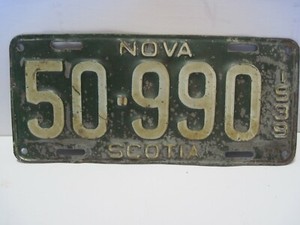 !939 Nova Scotia license plate. | eBay
