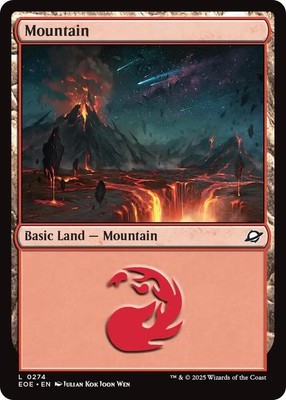 4x Edge of Eternities Mountain, MTG Lands, Magic Land, Basic Lands, 4 Pack, 274 | eBay