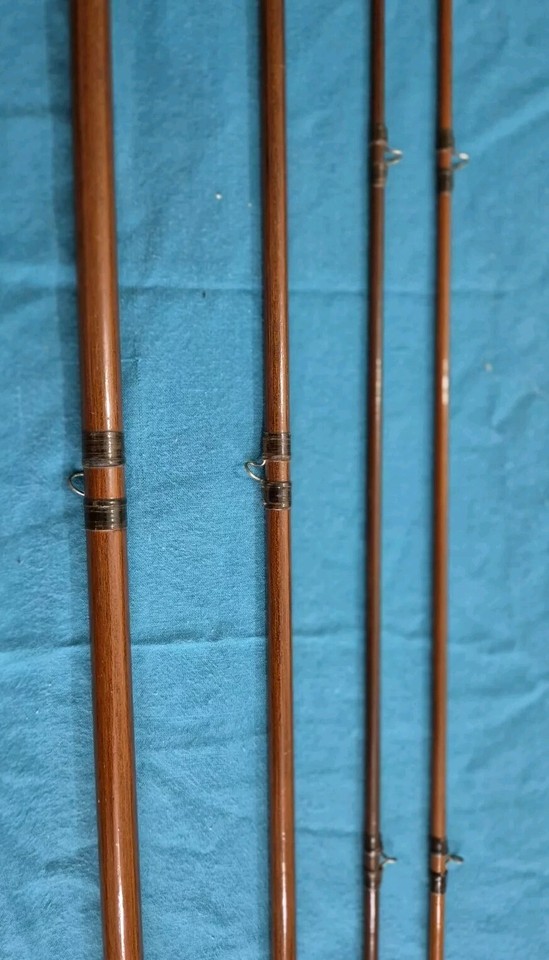 A EARLY VINTAGE 10FT 3 PIECE FLY ROD WITH 2 TIPS IN AGE RELATED CLOTH ...